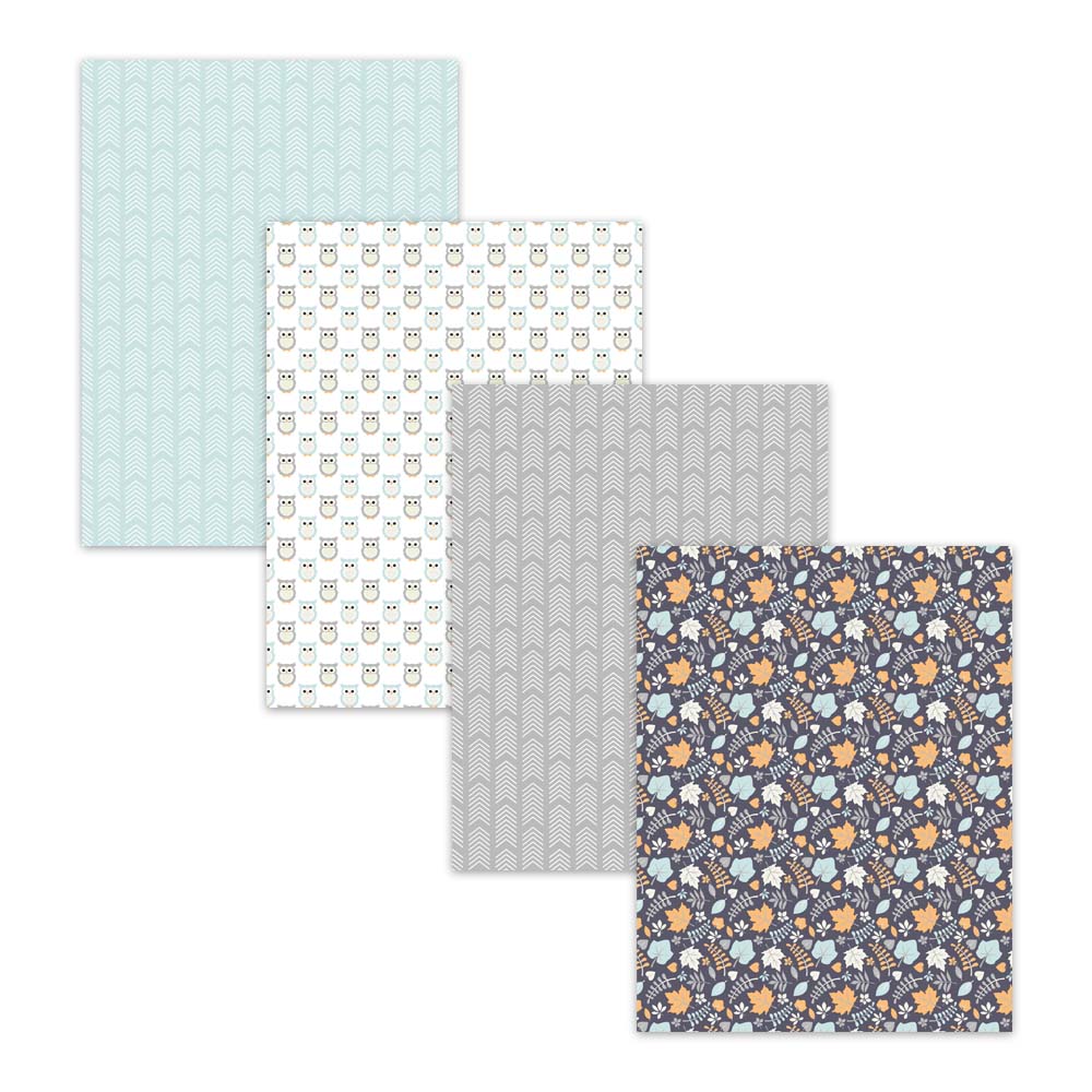 8.5x11 Printable Owl Digital Scrapbook Paper Pack – Your Paper Stash