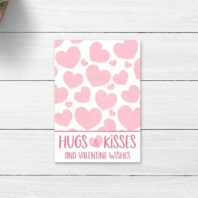 Hugs & Kisses Valentine's Day Printable Cards / Cookie Cards – Your ...