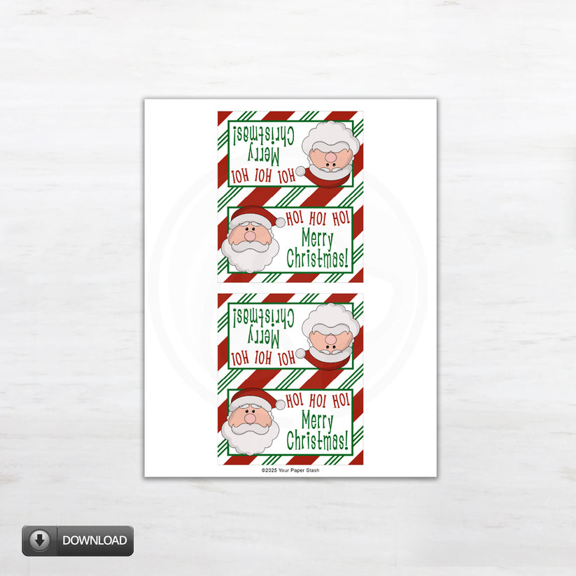 Printable Santa Christmas Candy and Cookie Bag Toppers - 2 Sizes – Your ...