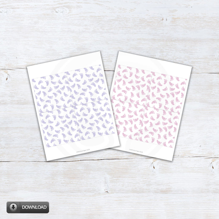 Baby Girl Shower Printable Cookie Box Backers – Your Paper Stash
