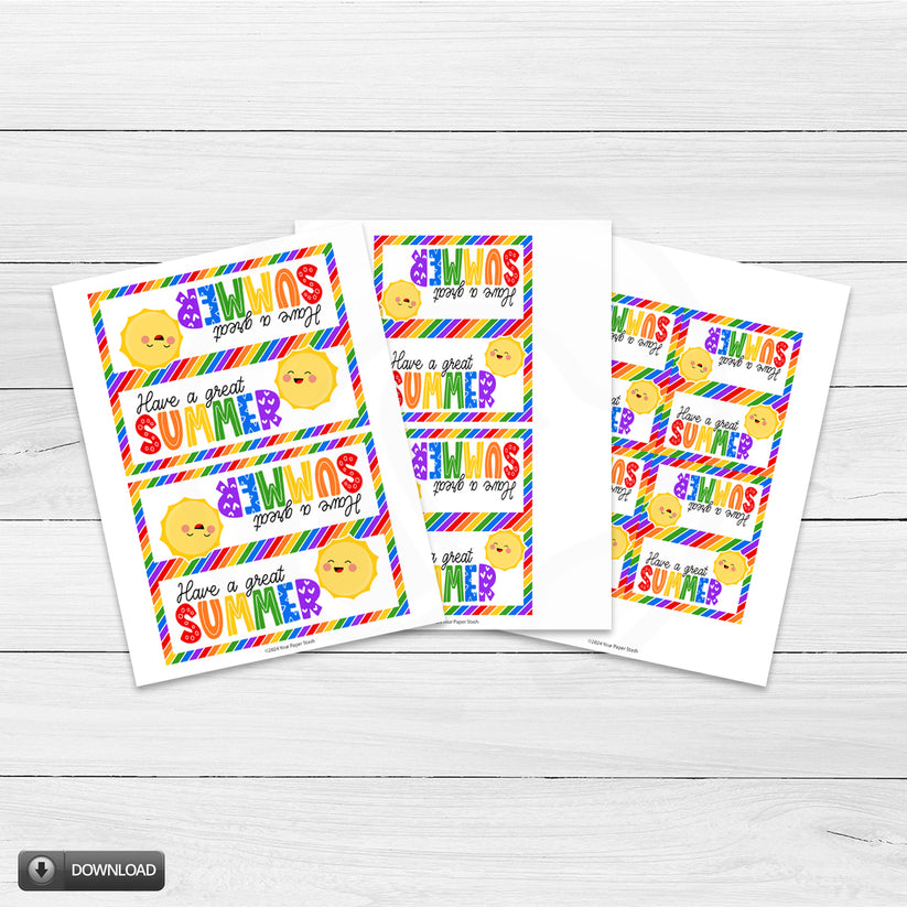 End of Year Last Day of School Treat Bag Toppers, Gifts for Teachers a ...