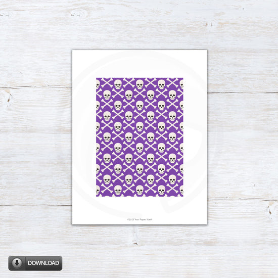 Halloween Skull And Crossbones Cookie Card Backer Printable – Your ...