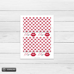 Valentine's Day Kiss Me Printable Cookie Cards – Your Paper Stash