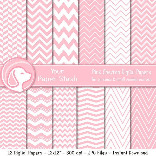 Pink Chevron Digital Papers And Backgrounds – Your Paper Stash