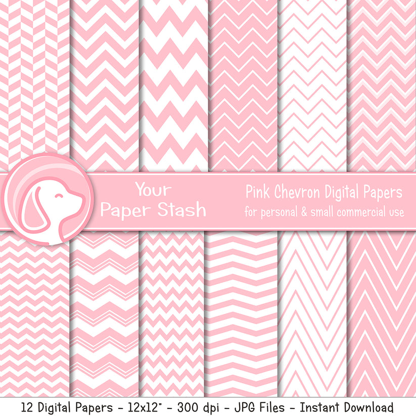 Pink Chevron Digital Papers And Backgrounds – Your Paper Stash