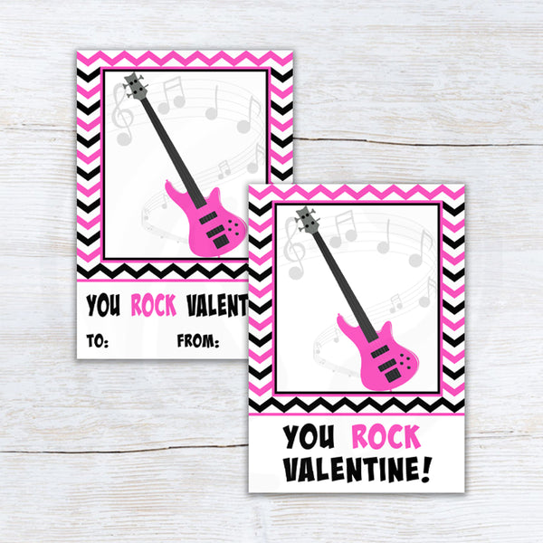 Pink Valentine You Rock Printable Card / Cookie Card – Your Paper Stash