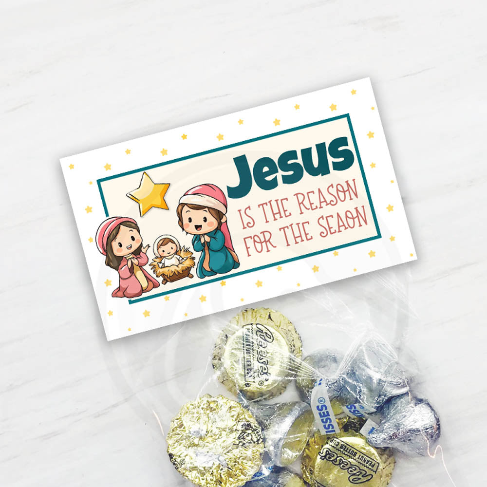 Jesus Is the Reason for the Season Treat Bag Toppers | Nativity Christ ...