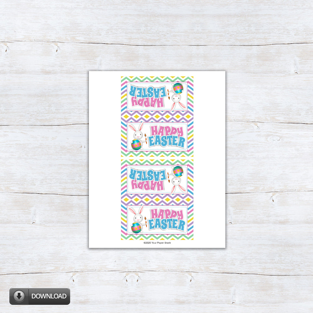 Printable Easter Bunny Treat and Candy Bag Toppers for Easter and Spri ...