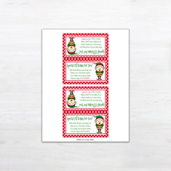 Christmas Elf Kisses Printable Treat & Candy Bag Toppers – Your Paper Stash