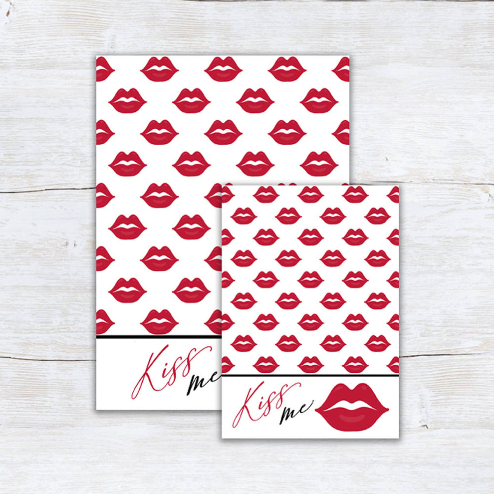 Valentine's Day Kiss Me Printable Cookie Cards – Your Paper Stash