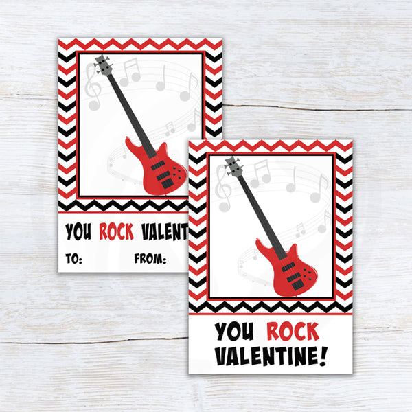 Red and Black Valentine You Rock Printable Card / Cookie Card – Your ...