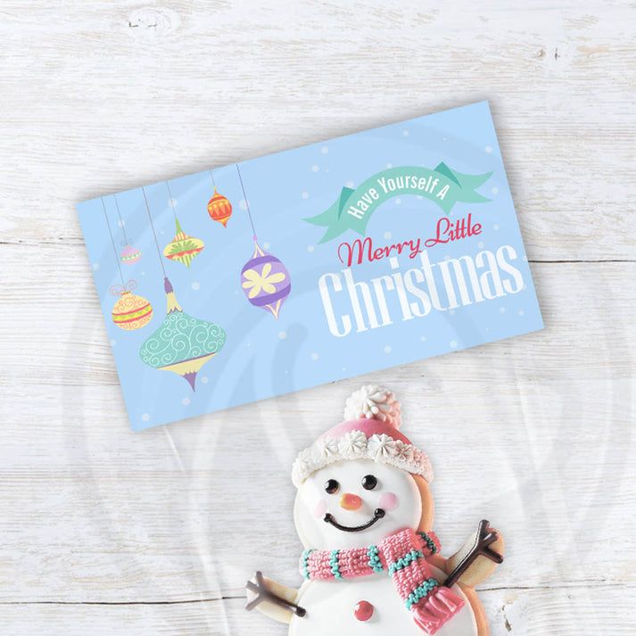 Printable Blue Christmas Treat Candy And Cookie Bag Toppers – Your ...