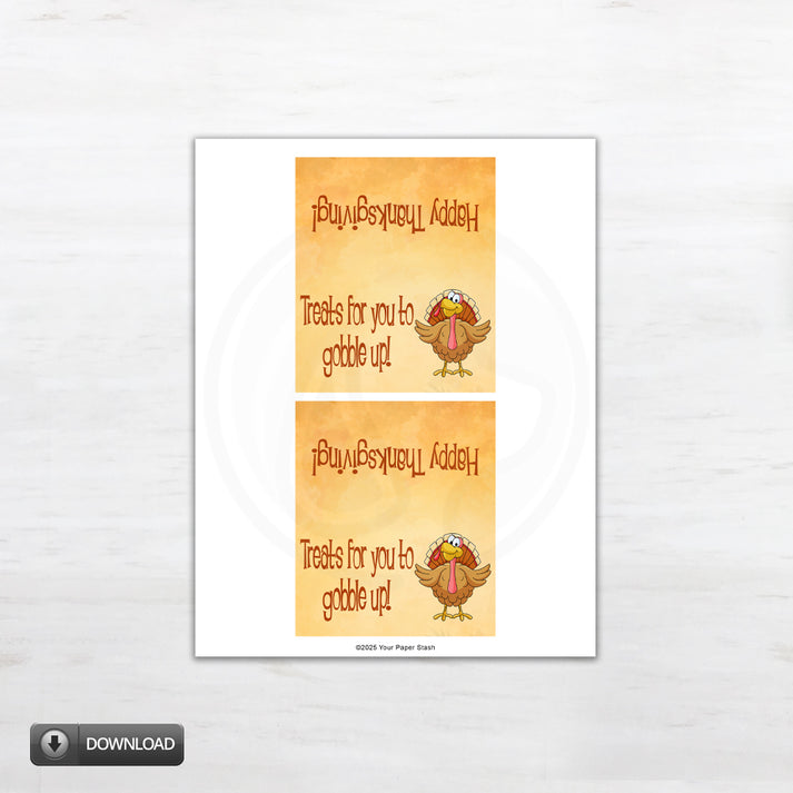 Printable Thanksgiving Turkey Toes Treat Bag Toppers for Candy Corn Ba ...