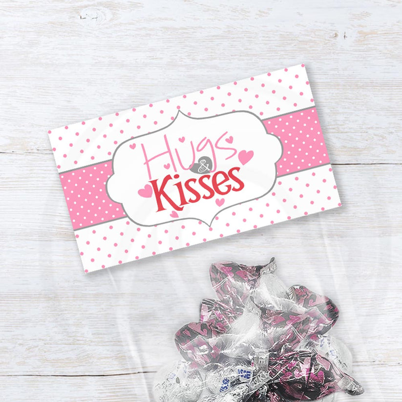 Hugs & Kisses Candy Bag Toppers / Valentine's Day Bag Toppers – Your ...