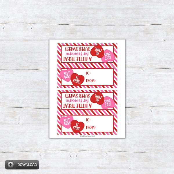 Valentine's Day Conversation Heart Candy Bag Toppers – Your Paper Stash