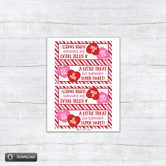 Valentine's Day Conversation Heart Candy Bag Toppers – Your Paper Stash