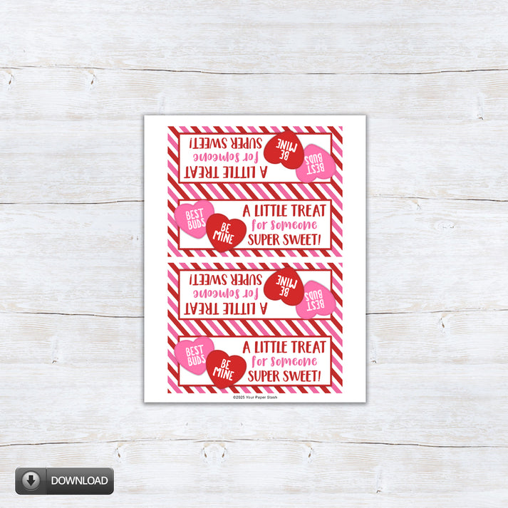 Valentine's Day Conversation Heart Candy Bag Toppers – Your Paper Stash
