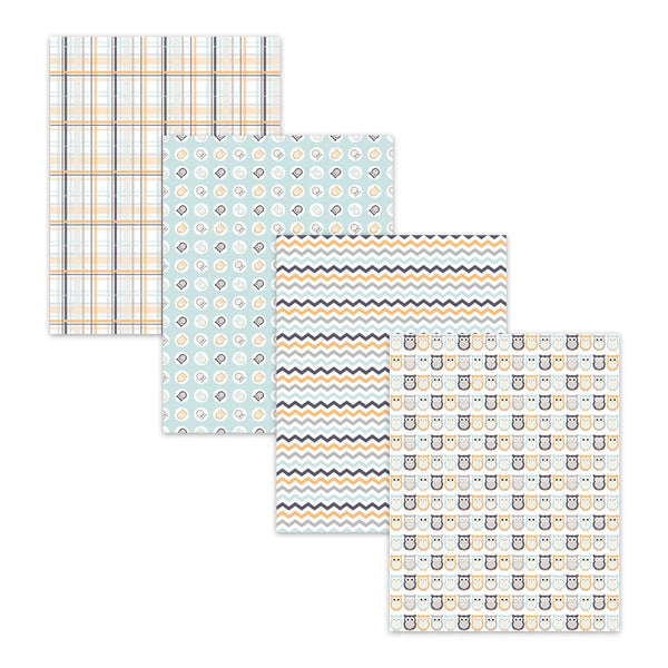 8.5x11 Printable Owl Digital Scrapbook Paper Pack – Your Paper Stash