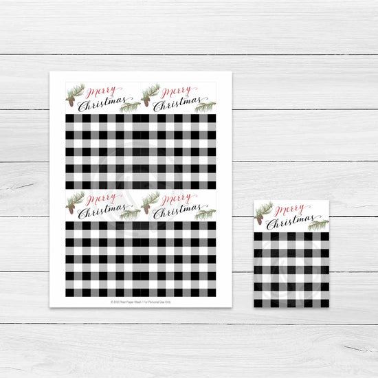 Christmas Printable Cookie Cards / Buffalo Check Cookie Tags – Your ...