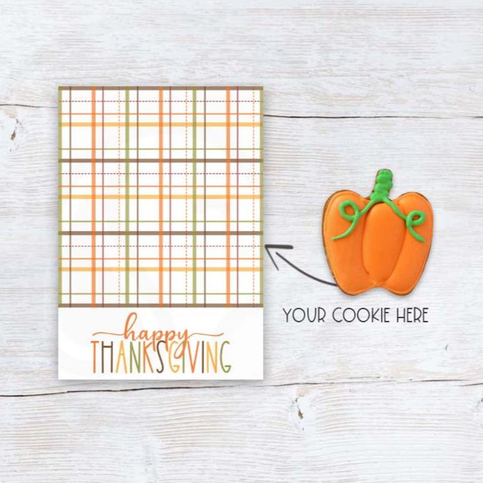 Happy Thanksgiving Printable 3.5x5 Cookie Card – Your Paper Stash