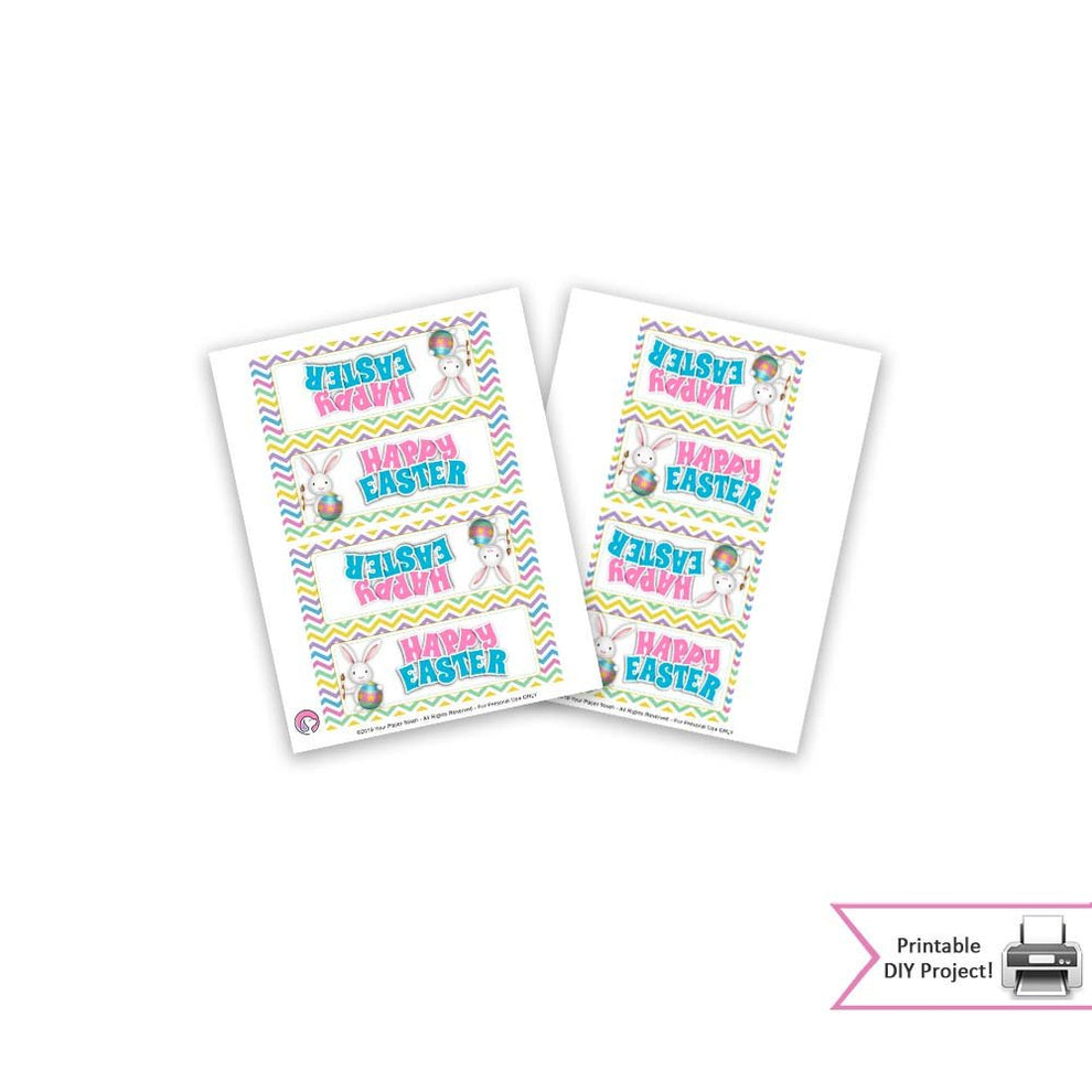 Printable Easter Bunny Treat and Candy Bag Toppers for Easter and Spri ...