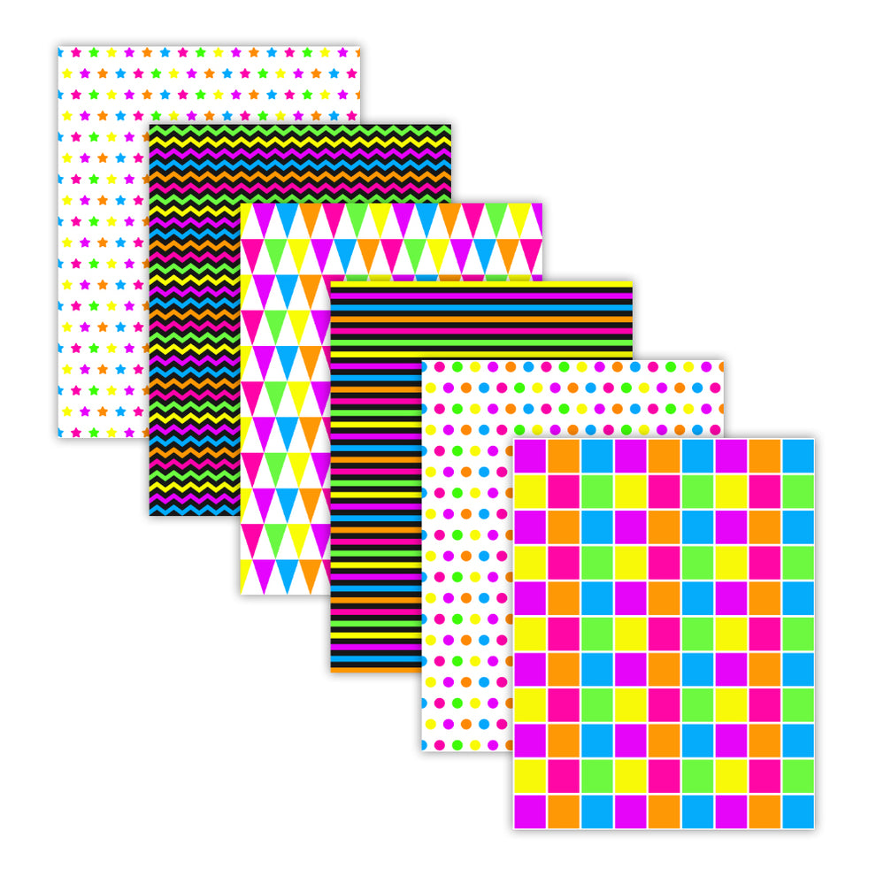 Neon Printable Digital Paper Patterns – Your Paper Stash