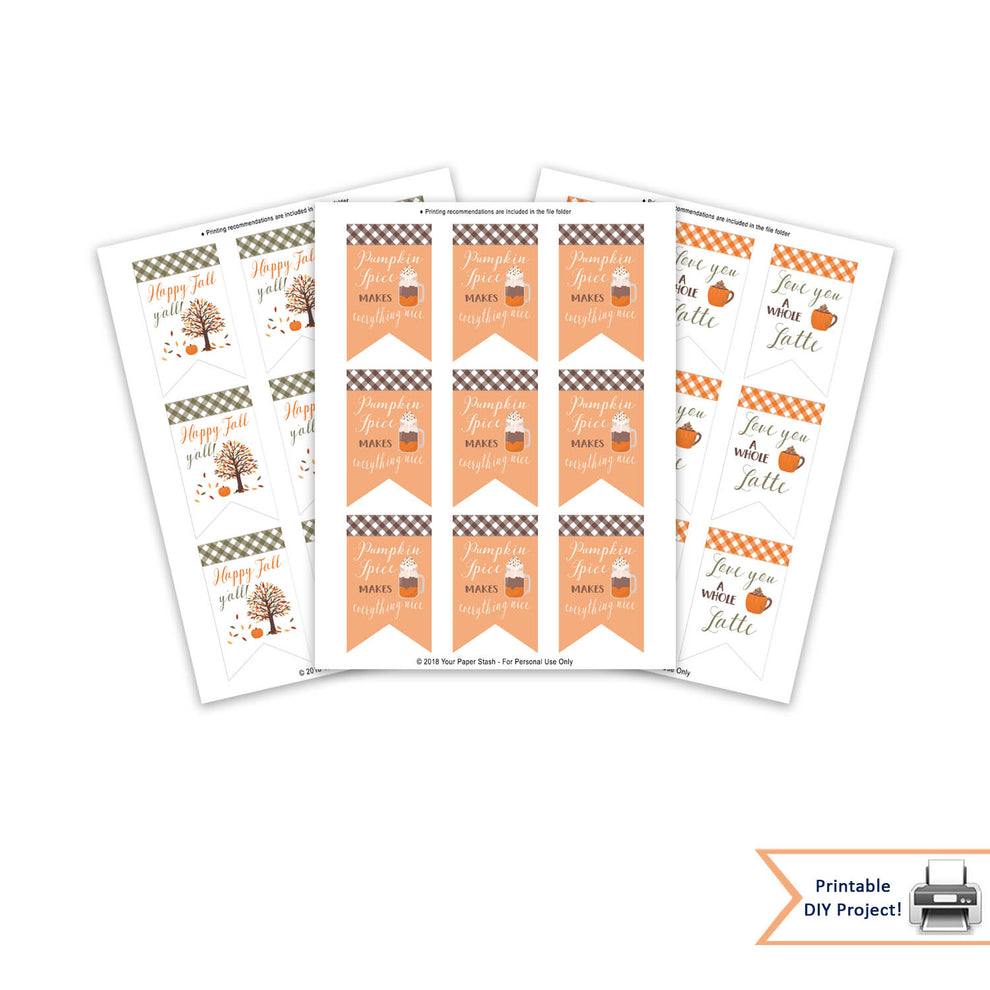 Pumpkin Spice Autumn Gift Tags for Halloween & Thanksgiving – Your ...