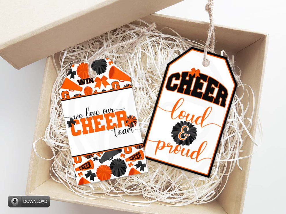Cheer Loud and Proud Printable Gift Tags – Cheer Team Favor Tags – Your ...