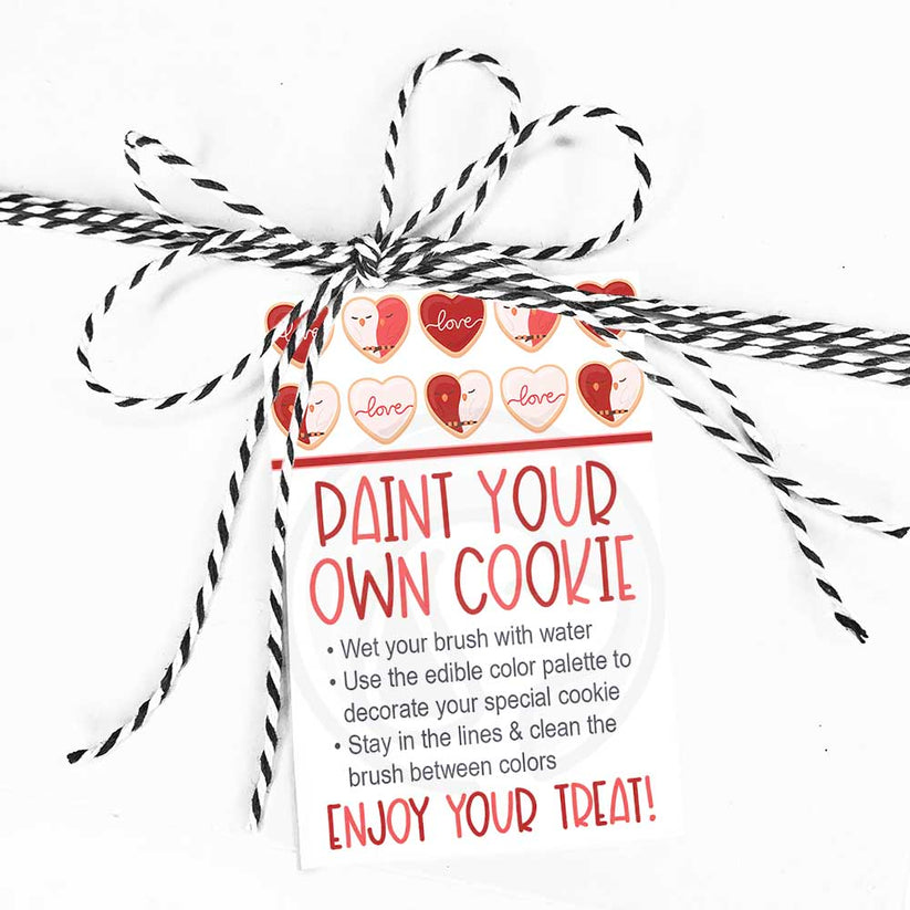 Valentine's Day Paint Your Own Cookie Tags – Your Paper Stash