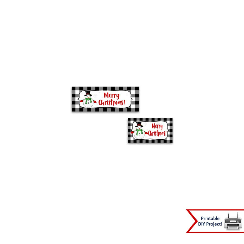 Farmhouse Christmas Buffalo Check Cookie and Favor Bag Toppers – Your ...