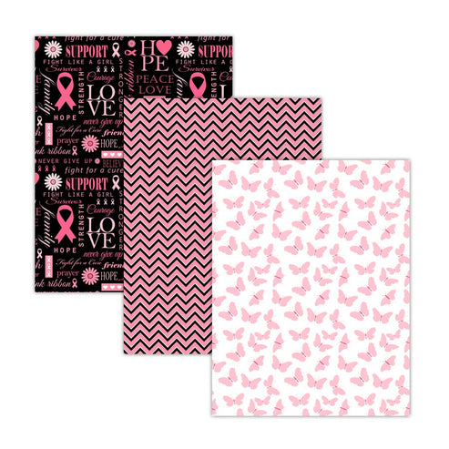 8.5x11 Breast Cancer Awareness Digital Papers and Backgrounds – Your ...