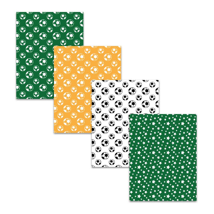 8.5x11 Green Gold Soccer Football Sports Digital Scrapbook Papers ...