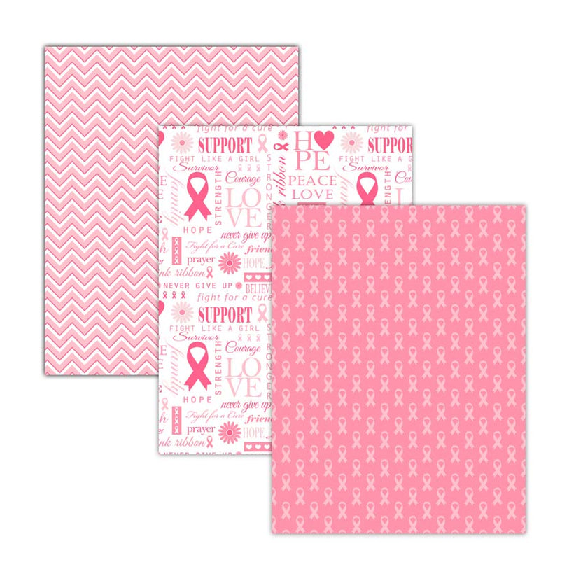 Breast Cancer Awareness Digital Paper Pack – Pink Ribbon Support Patte ...
