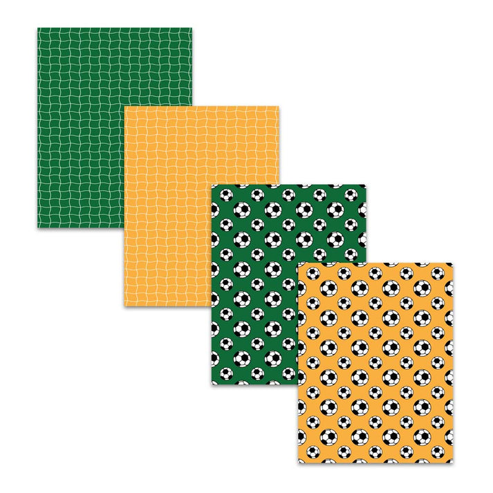 8.5x11 Green Gold Soccer Football Sports Digital Scrapbook Papers ...