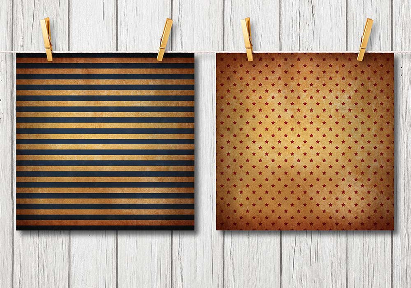 Vintage Patriotic Digital Scrapbook Papers and Backgrounds, Textured 4 ...