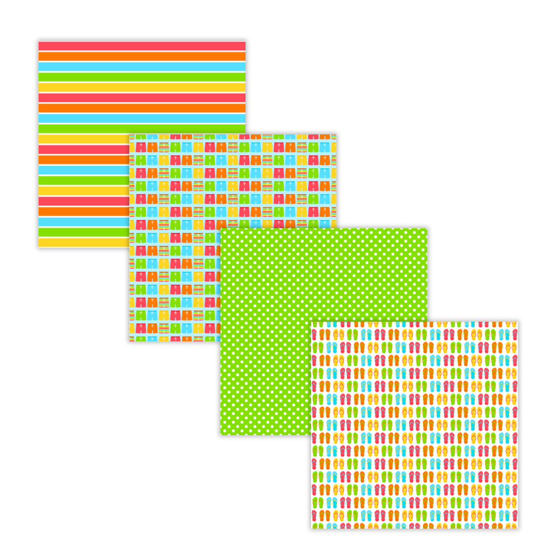 Summer Fun Pool Party Digital Scrapbook Paper Backgrounds – Your Paper ...